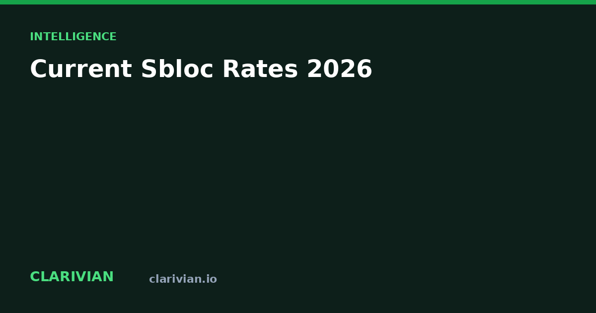 Current SBLOC Rates Today 2026 | 8 Broker Live Comparison