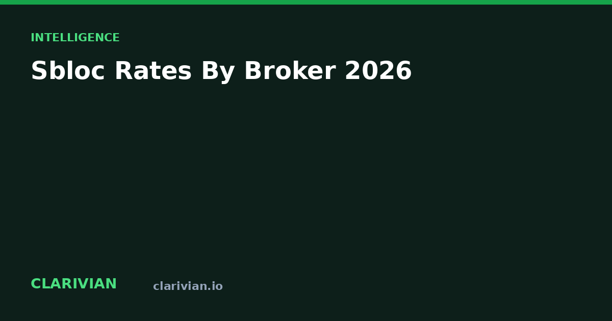 SBLOC Rates 2026 by Broker | Fidelity, Schwab, IBKR Compared