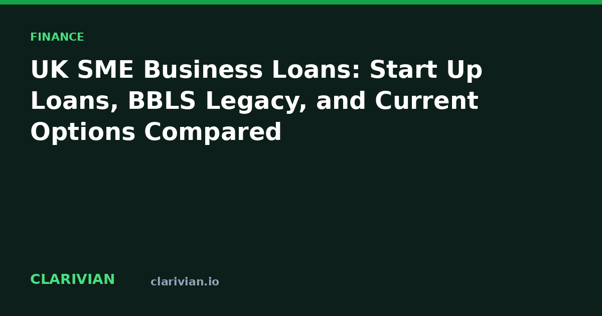 UK SME Business Loans: Rates & Options | Clarivian